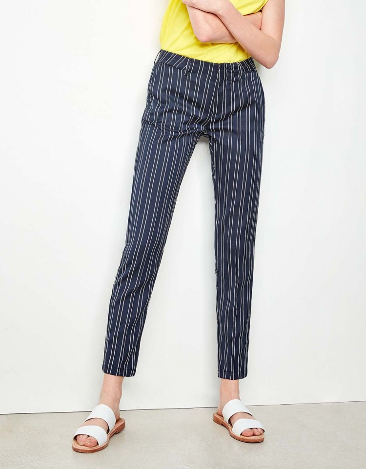 Cigarette trousers striped store